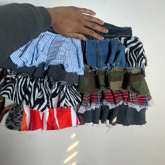 Skirts | Colorful Patchwork Mini Skirt | Poshmark